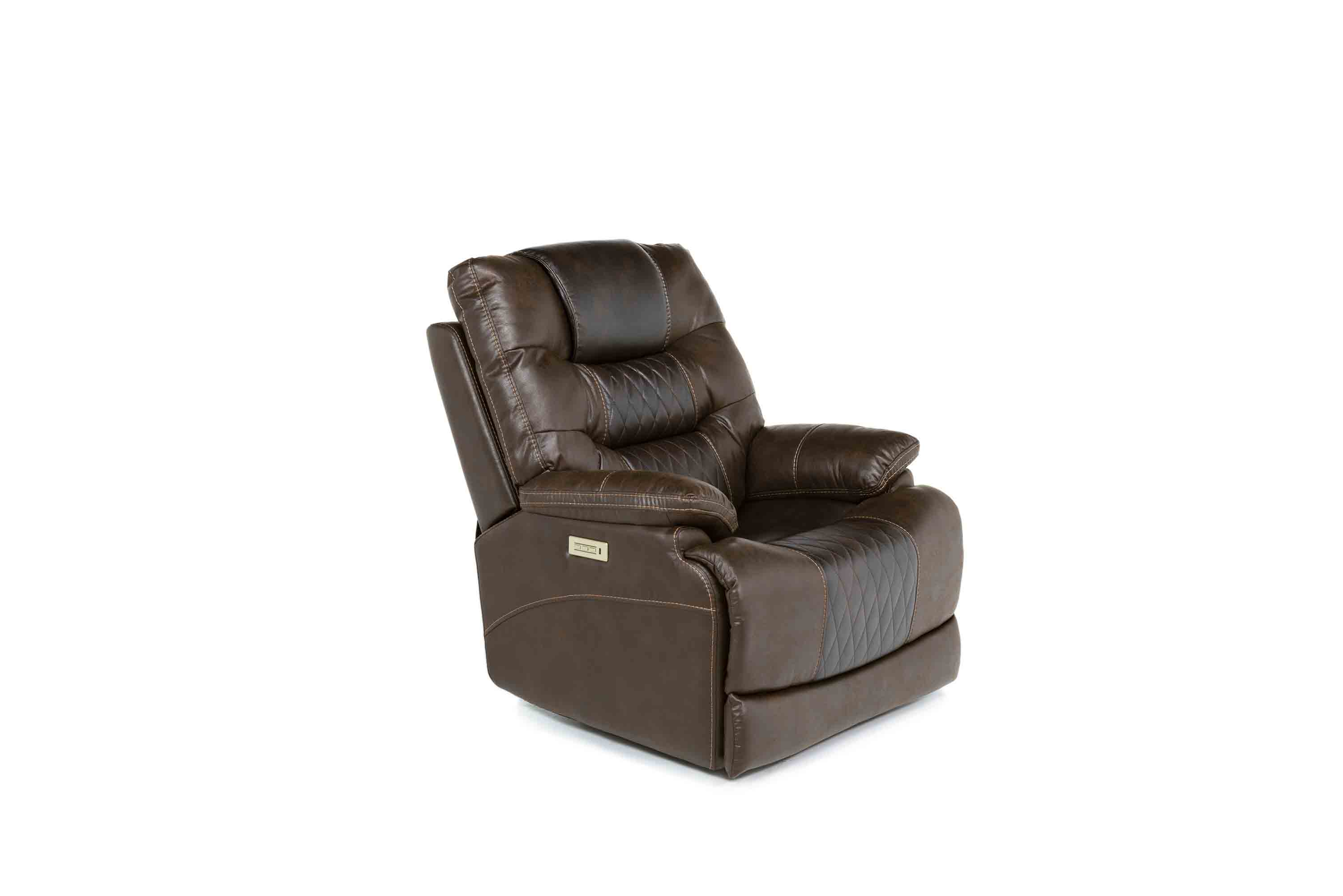 Dakota 3 Power Recliner in Walnut Recliners Living Room