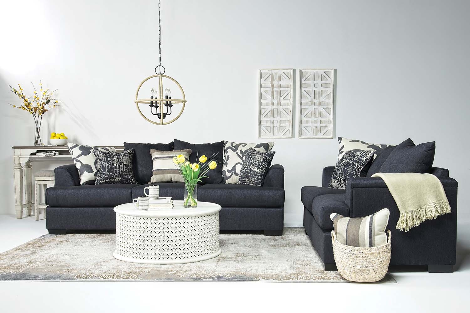 Passport Loveseat in Aspen Valley Marine Gel