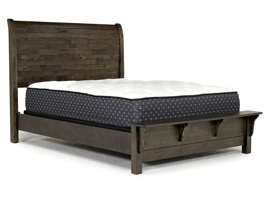 Blue Ridge Panel Bed in Rustic Gray, Queen | Beds | Bedroom