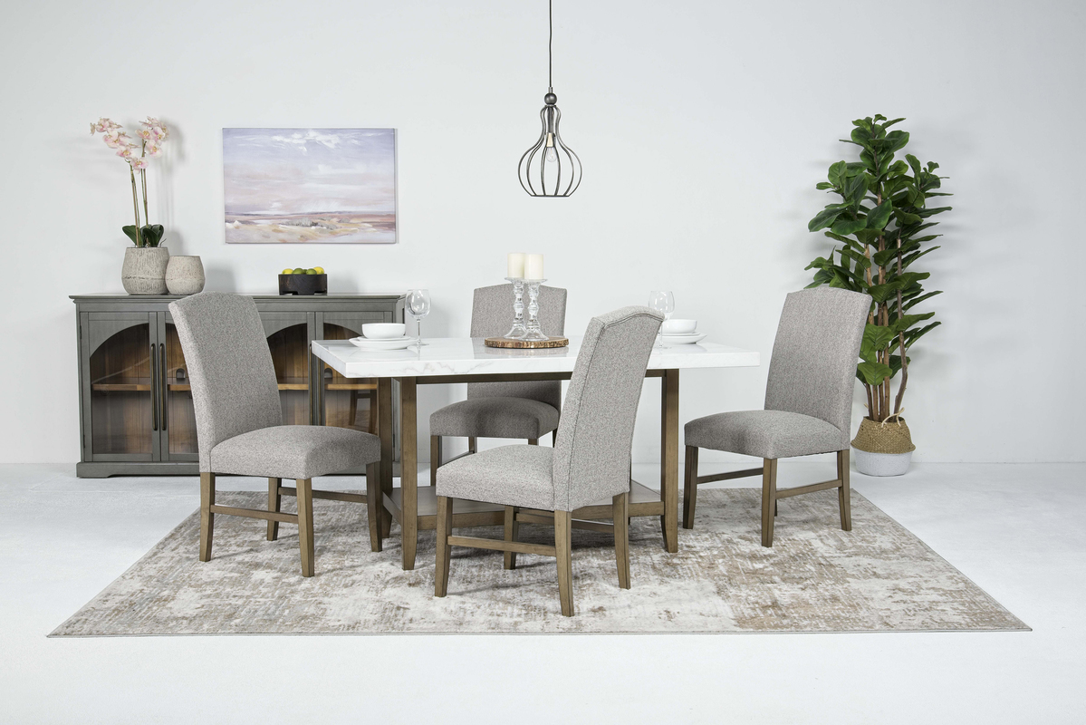 Brighton Dining Table & 4 Chairs in White | Dining Sets | Dining Room