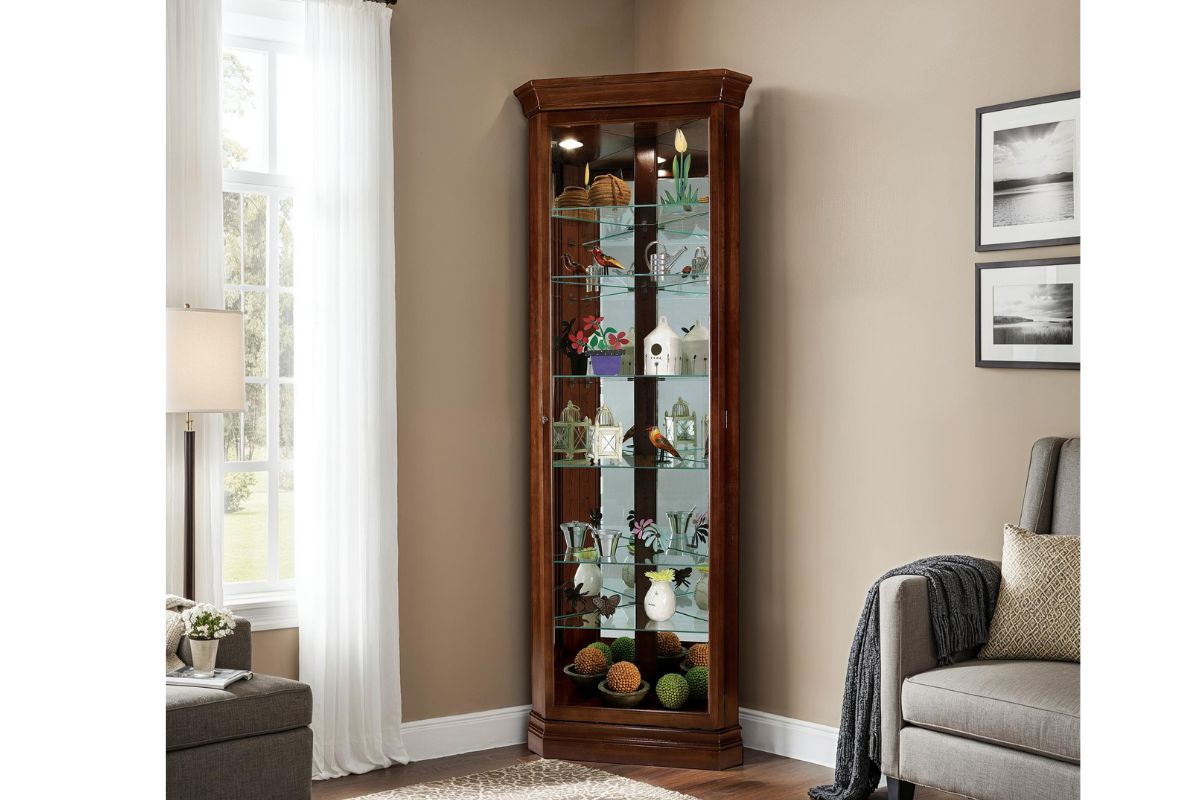 Cherry Curio Cabinets Living Room