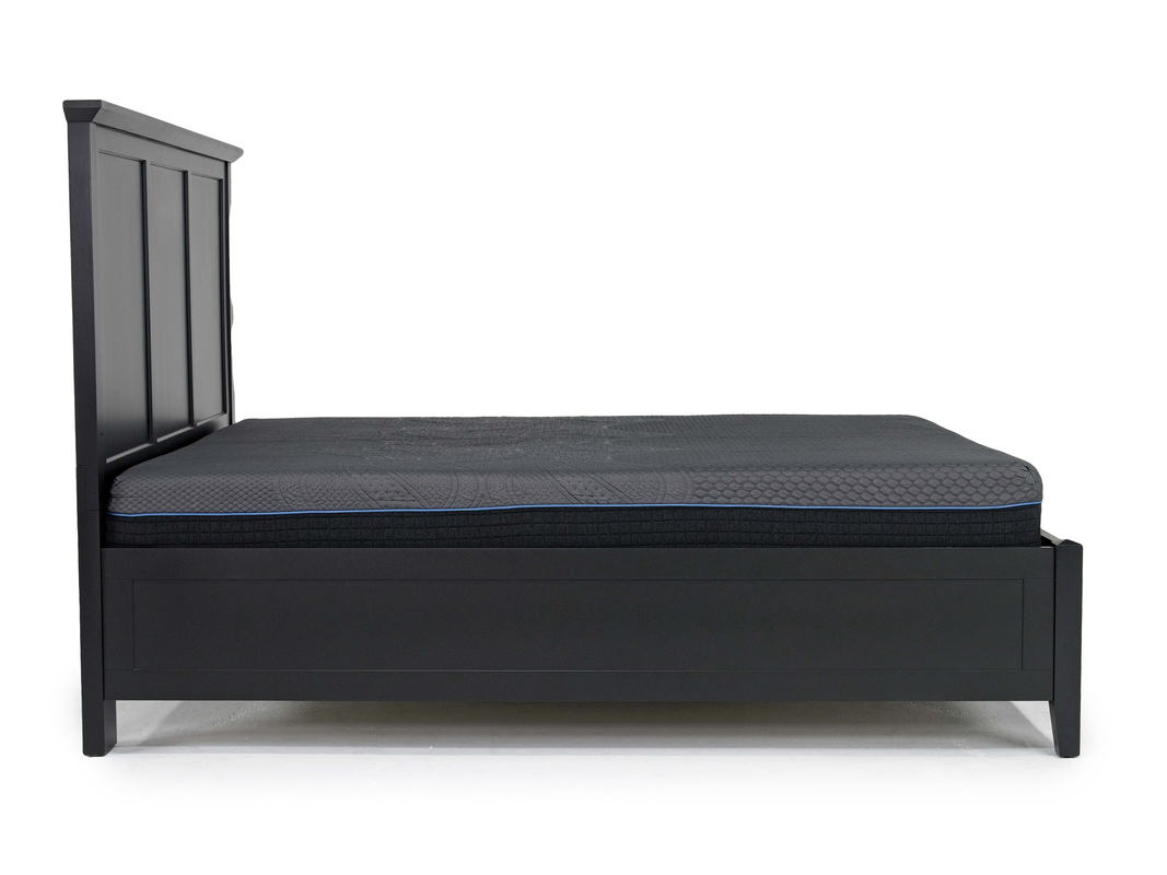 Grace Panel Bed in Raven Queen Beds Bedroom