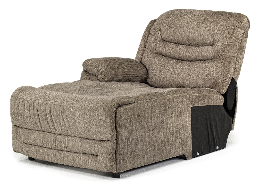 Cavala 1 Arm 2 Power Chaise in Taupe, Left Facing | Mor Furniture