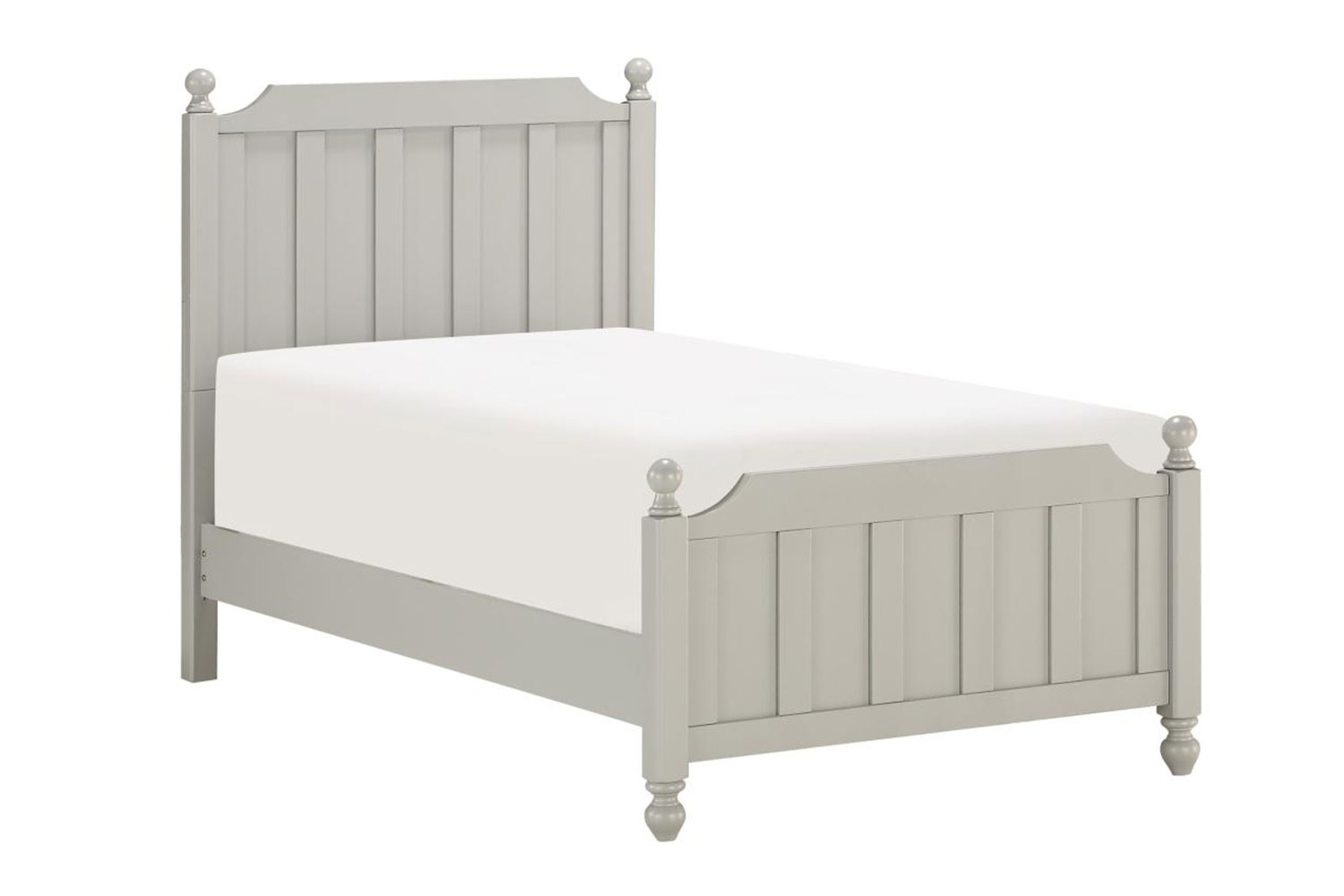 Luxing Panel Bed in Gray Twin