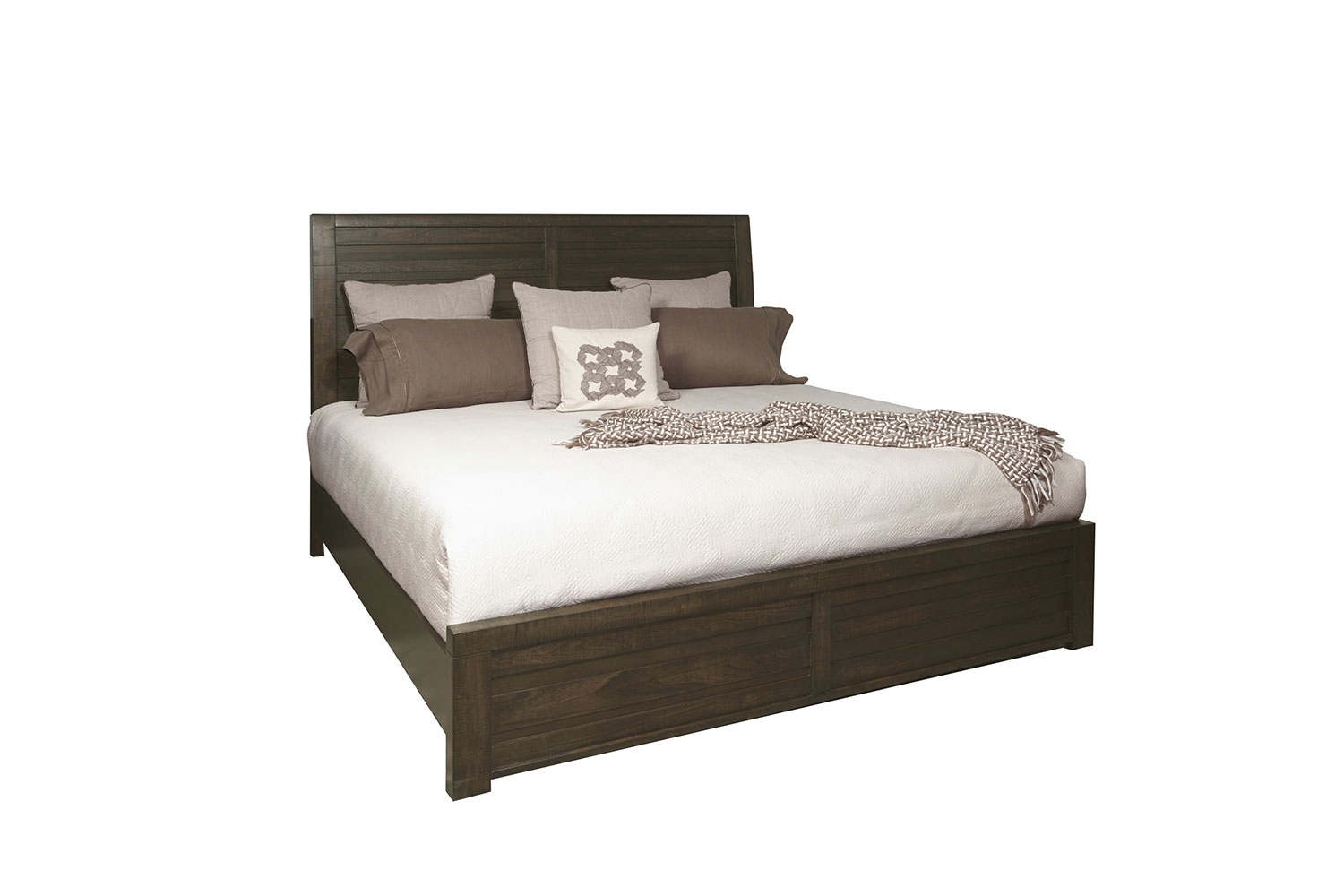 Ruff Hewn Panel Bed in Brown, Queen | Beds | Bedroom